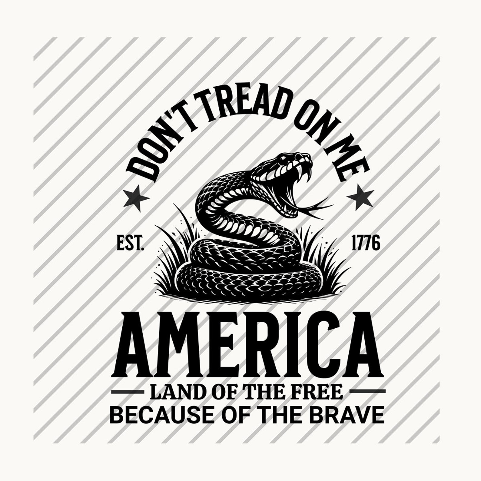 Gadsden Snake Flag SVG: Don't Tread on Me, Patriotic America (digital ...