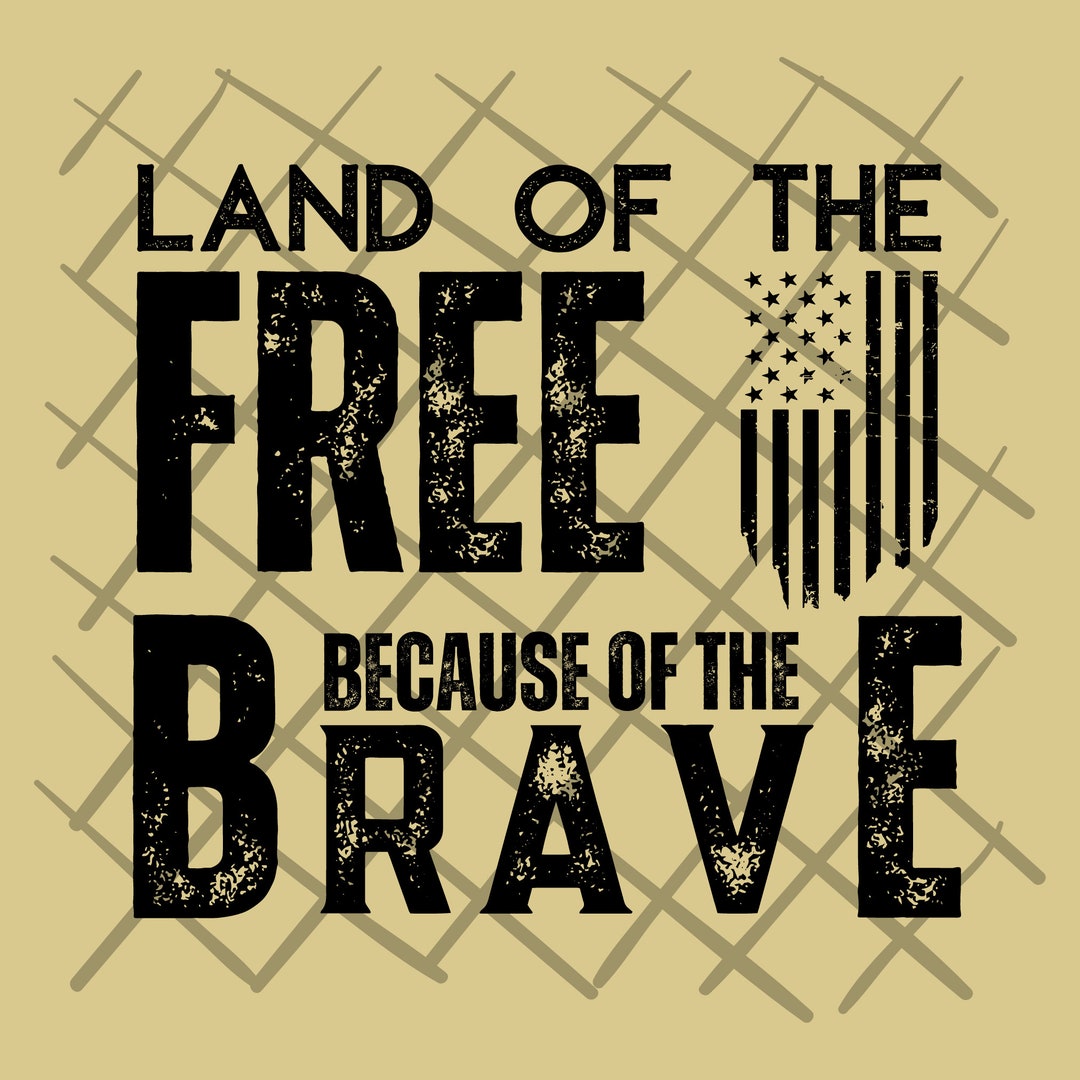 Land of the Free SVG: Patriotic USA Flag (PNG File) - Etsy