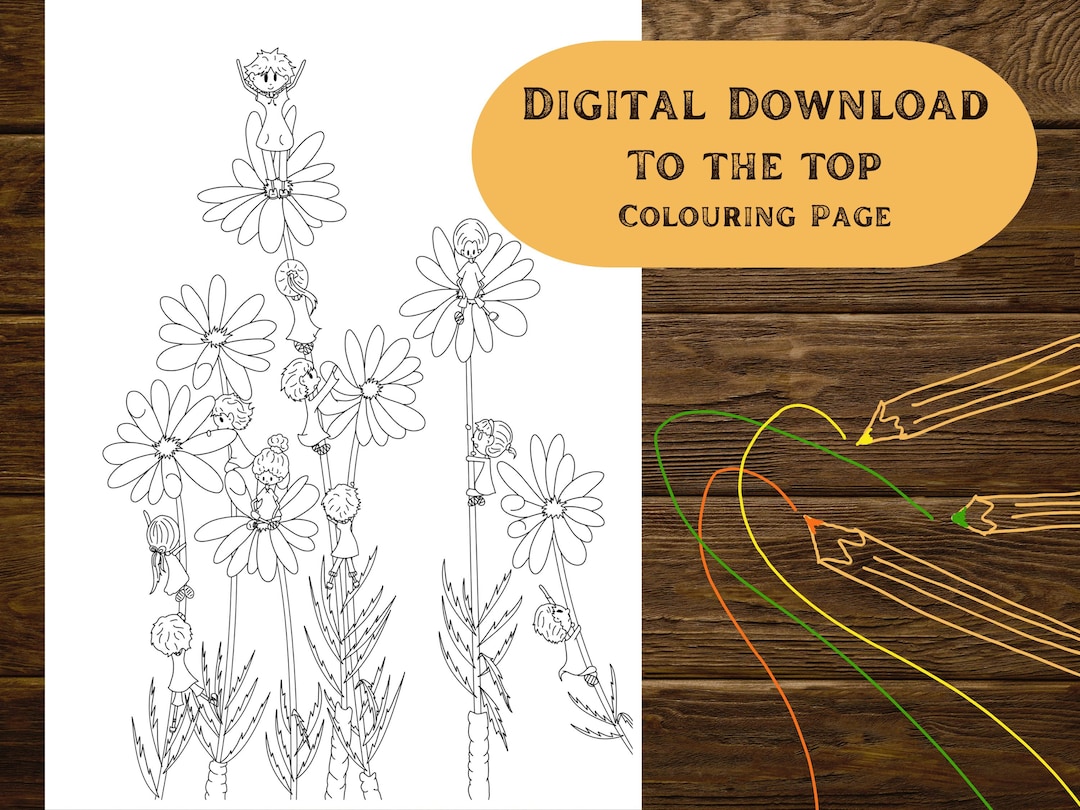 Printable PDF Digital Download to the Top Colouring Page, for Children ...
