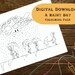 Printable PDF Digital Download A Rainy Day Colouring Page, for Children ...