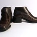 PAZZO Brown Leather & Cowhide Booties, Women’s Leather N Fur Ankle ...