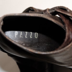 PAZZO Brown Leather & Cowhide Booties, Women’s Leather N Fur Ankle ...