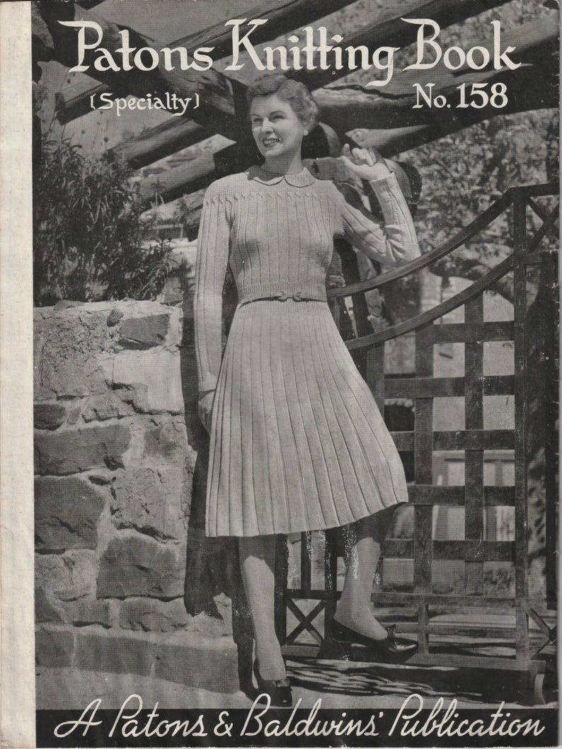Vintage Patons Knitting Book (specialty) - 1950's - No 158 - Digital ...