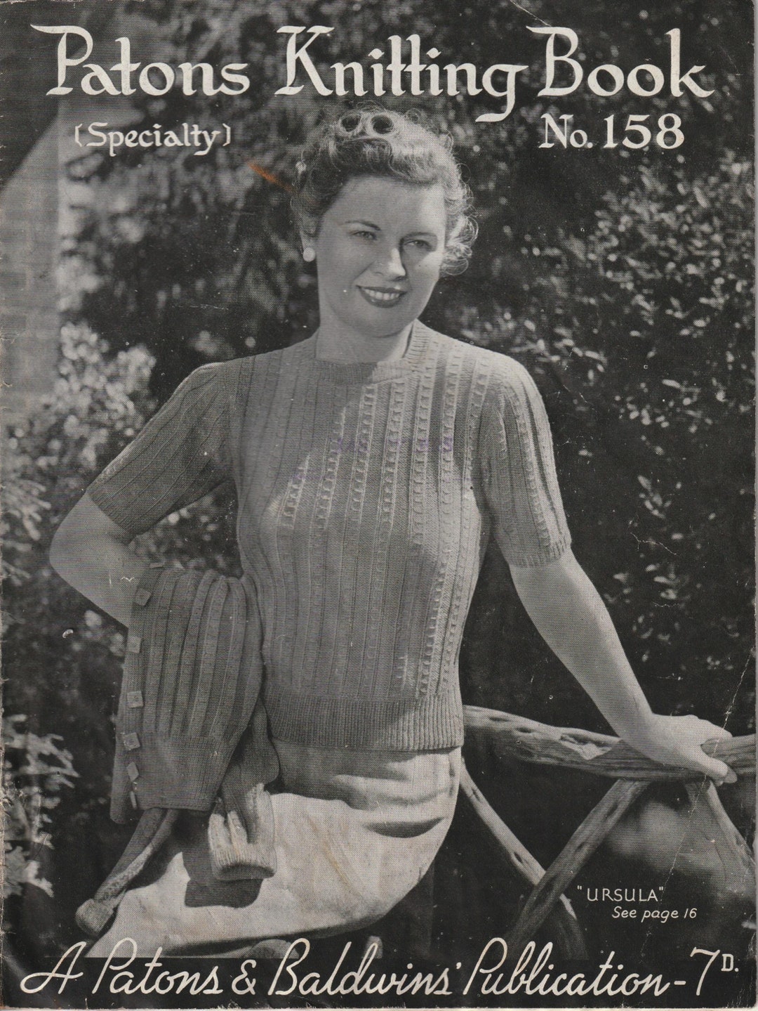 Vintage Patons Knitting Book (specialty) - 1950's - No 158 - Digital ...
