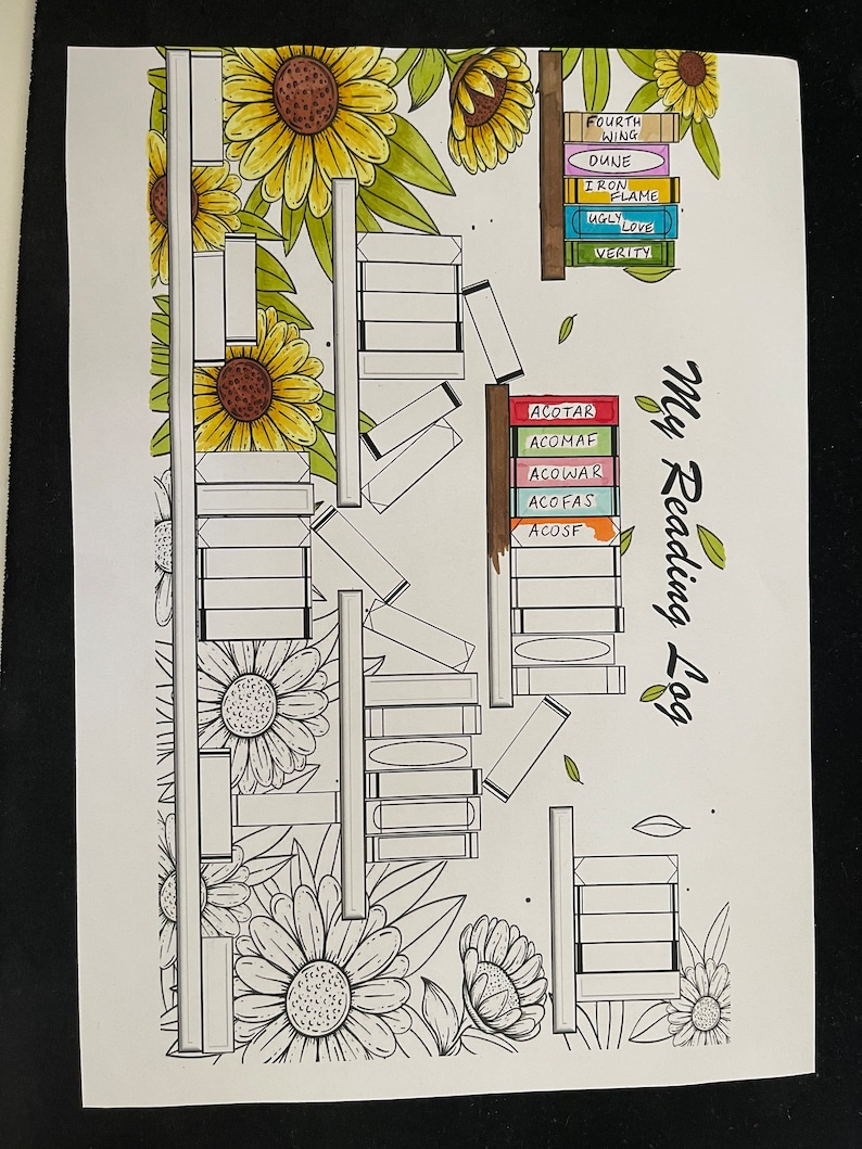 Reading Tracker Printable, Bookshelf Reading Log, Nature Themed, Book ...