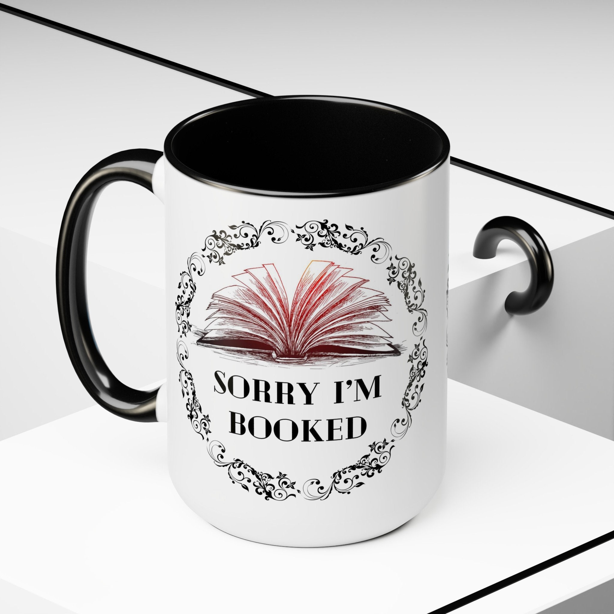 Book Mug, Sorry I'm Booked, Cute, Funny, Bookish Gift, Gift for Her ...