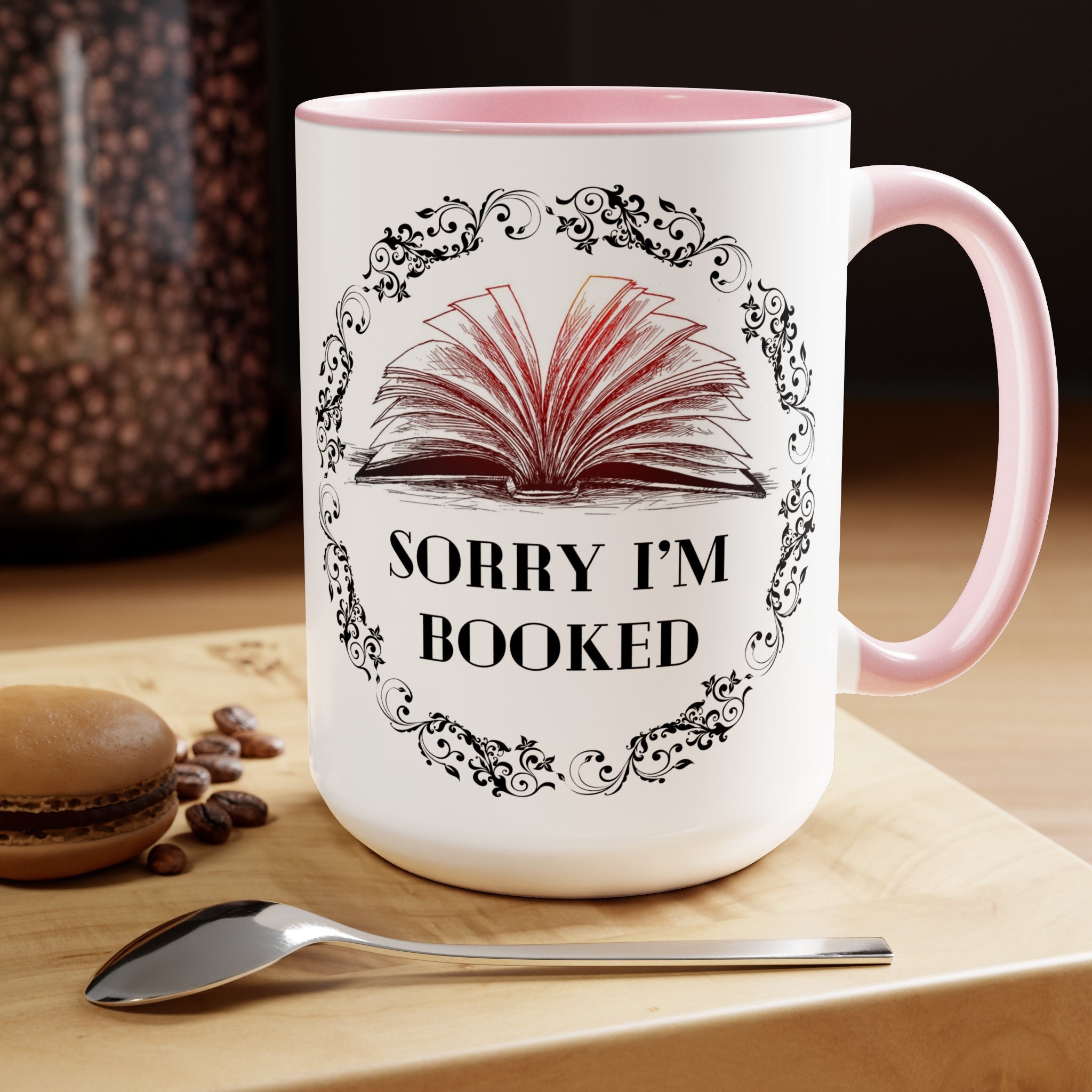 Book Mug, Sorry I'm Booked, Cute, Funny, Bookish Gift, Gift for Her ...