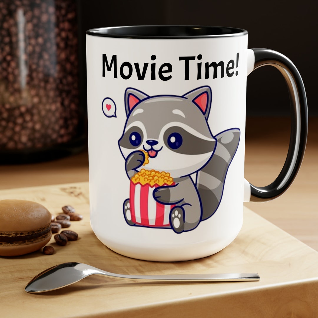 Raccoon Movie Time Bookish Gift, Cute, Gift, Bookworms, Readers ...