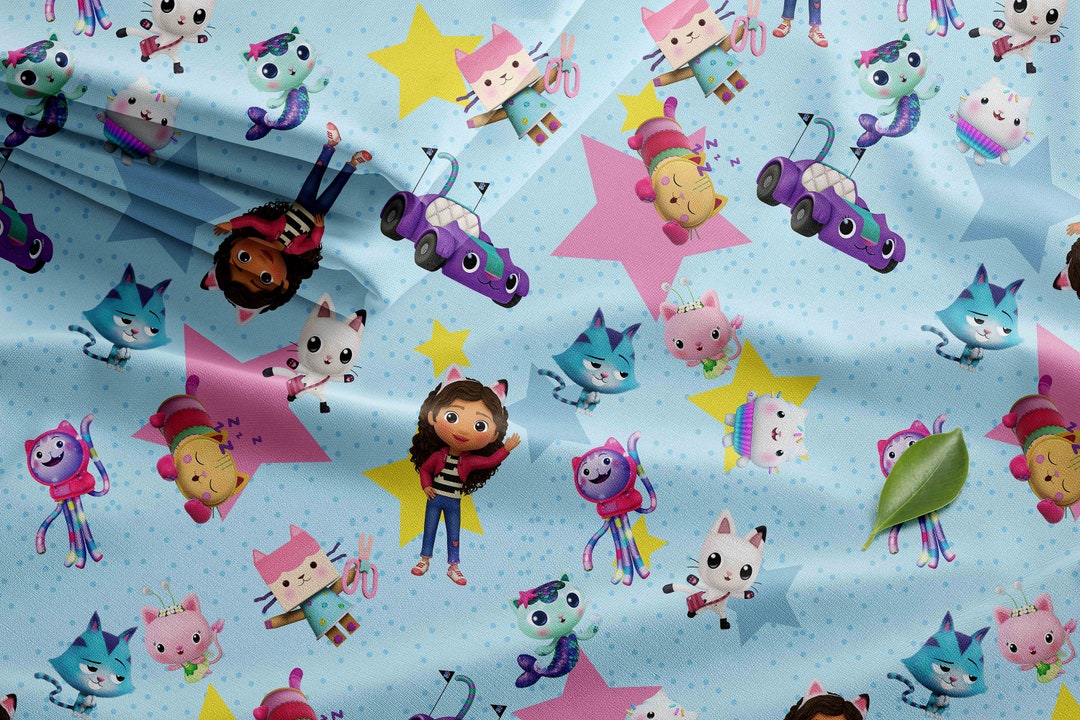 Colorful Gabby Anime Inspired Character Fabrics in Cotton, Jersey ...
