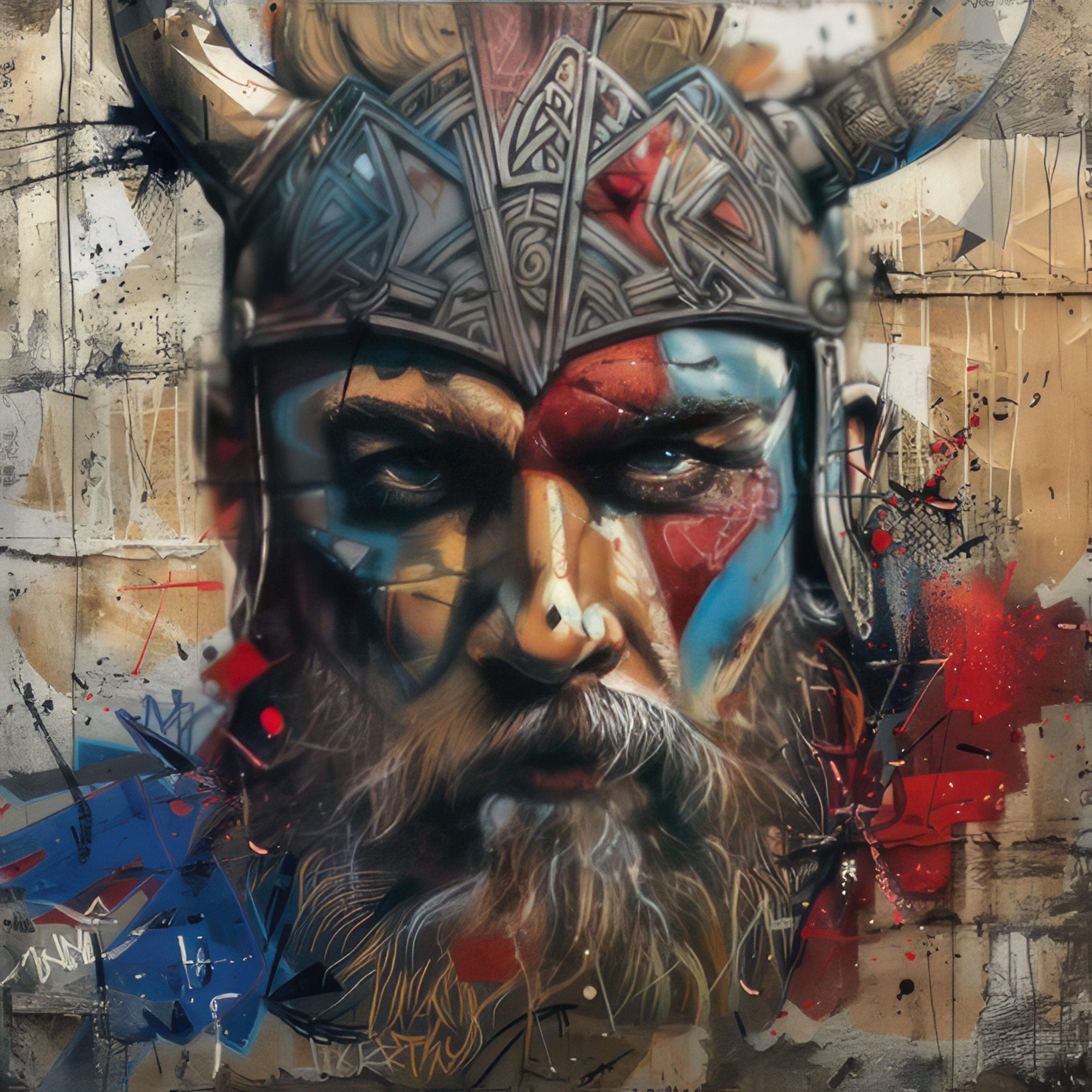 Viking Digital Art, Watercolor Warrior Clipart, Super Vinking Clipart ...