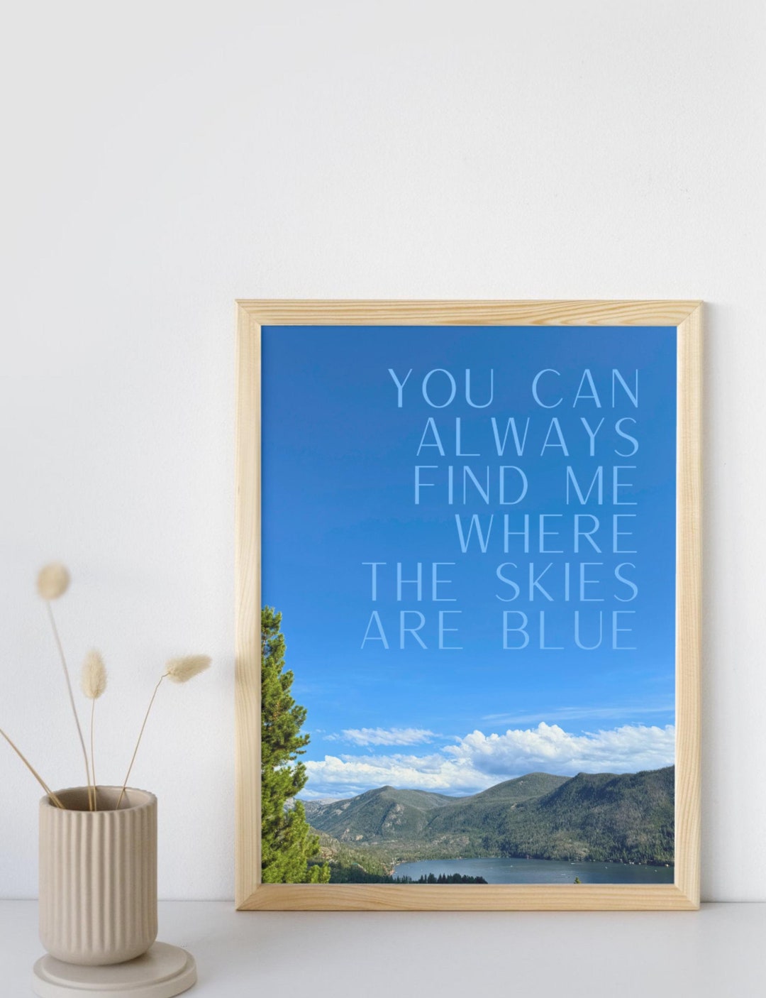 Where the Skies Are Blue Mountain Print (digital Download) - Etsy