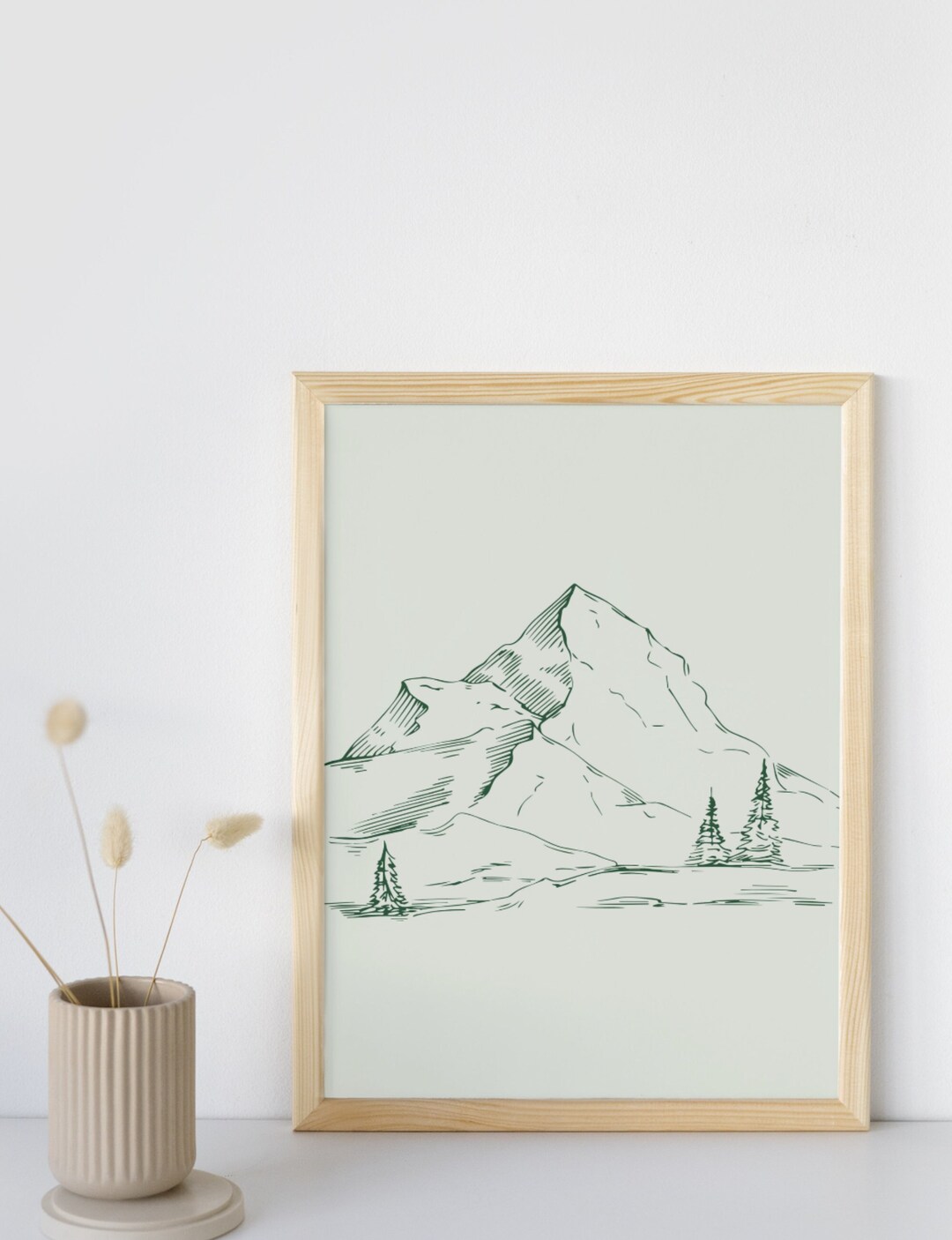 Simplistic Mountain Print Download - Etsy