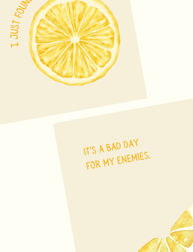 Lemon Tree Lyrics Print Set 2 - Etsy