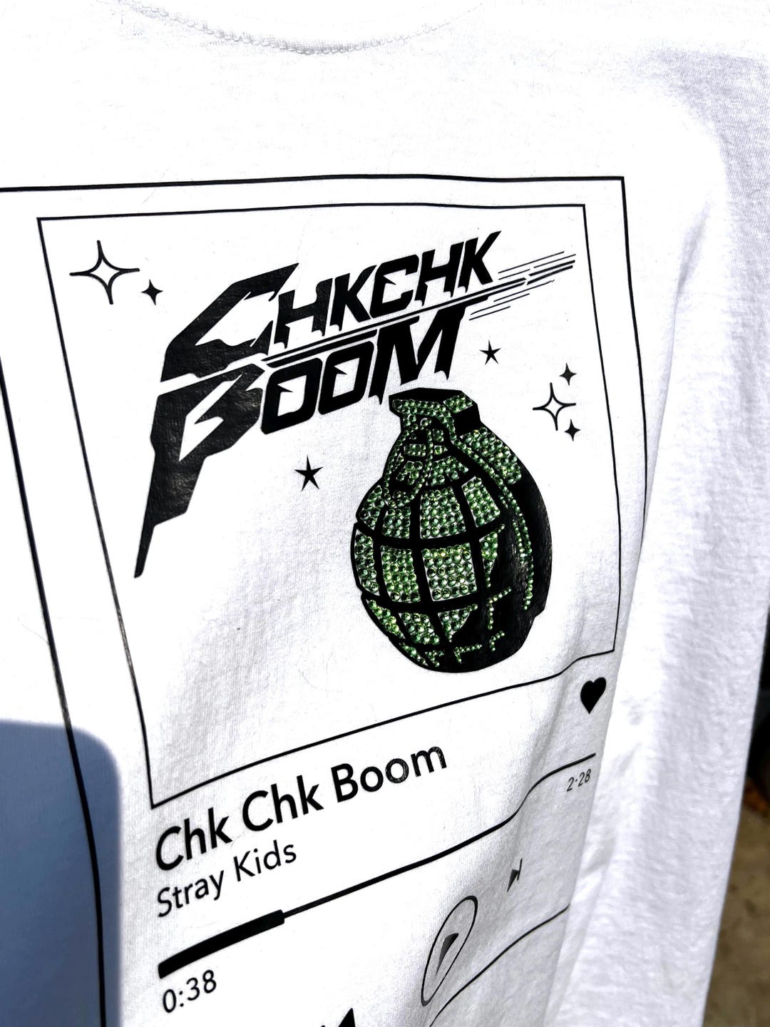 Blinged Out Hand Embellished Stray Kids Chk Chk Boom Tee - Etsy