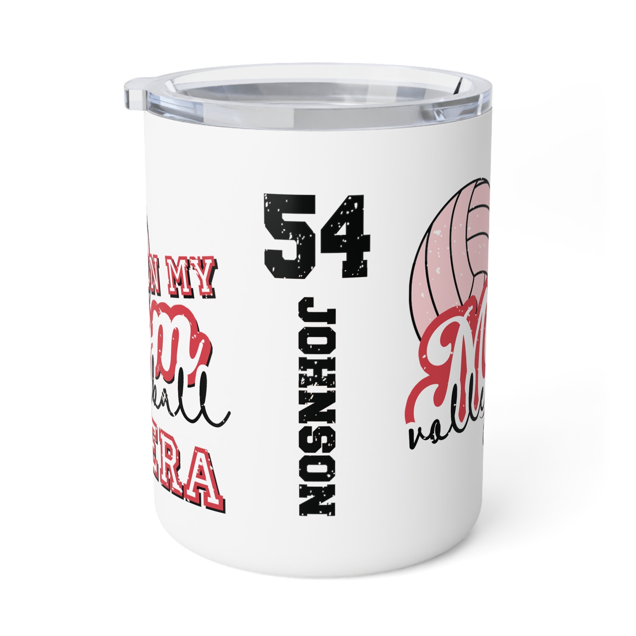 Personalized Volleyball Mom Era Insulated Coffee Mug, Coffee Volleyball ...
