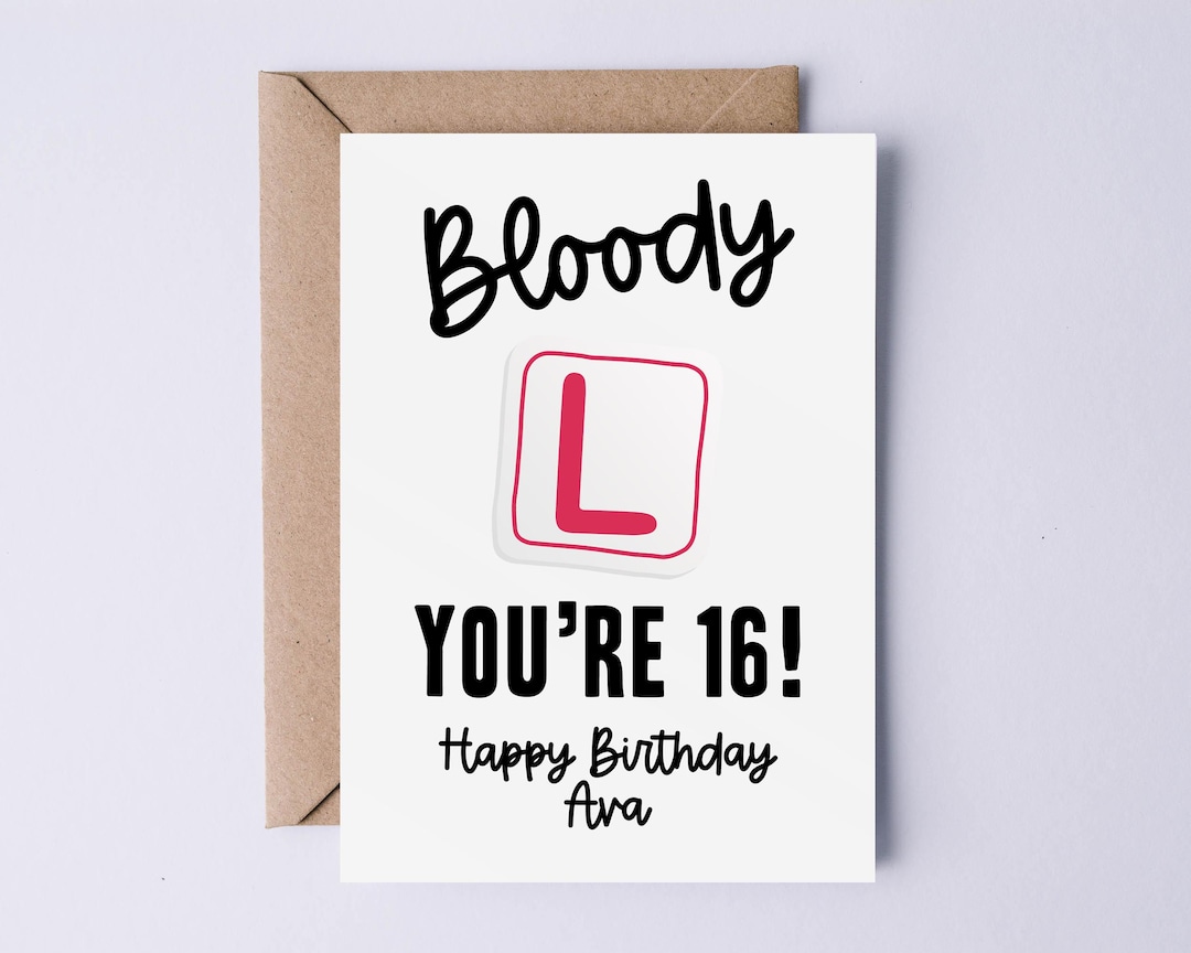 Funny Birthday Card for New Driver, Personalized 16th Birthday Card for ...