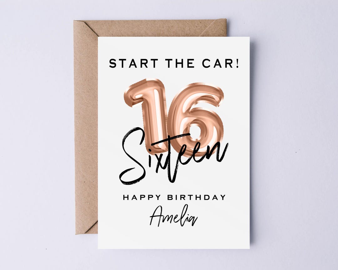 Funny Sixteen Birthday Card for Daughter, Personalized New Driver ...