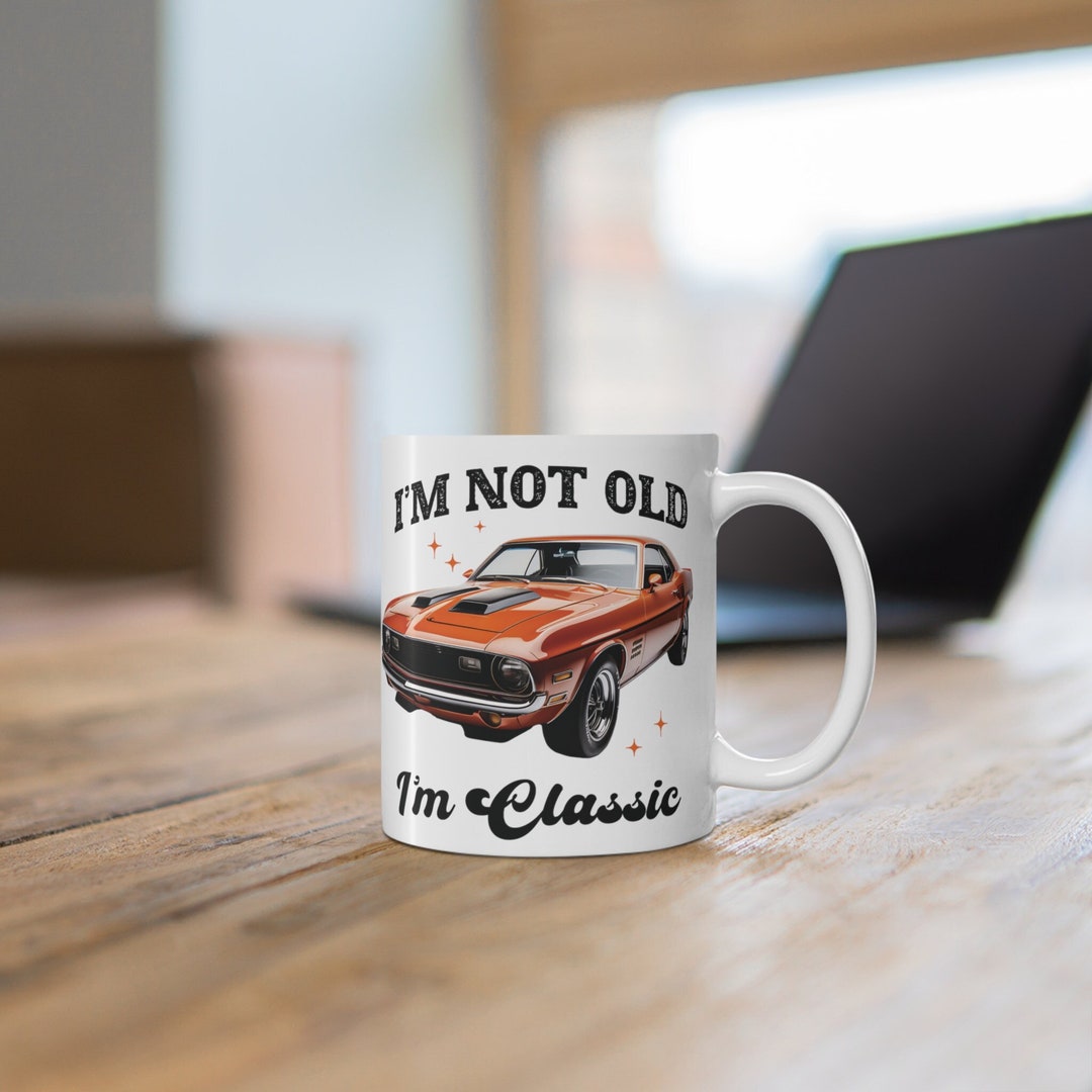 Classic Car Mug for Dad, Gift for Muscle Car Lover, Father's Day Gift ...