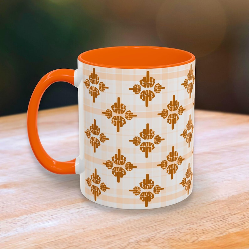 Discreet Middle Finger Coffee Mug, Funny Coffee Cup, Offensive Quote ...