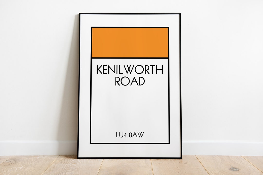 Personalised Monopoly Print Custom Wall Art Any Street, Name, Number ...