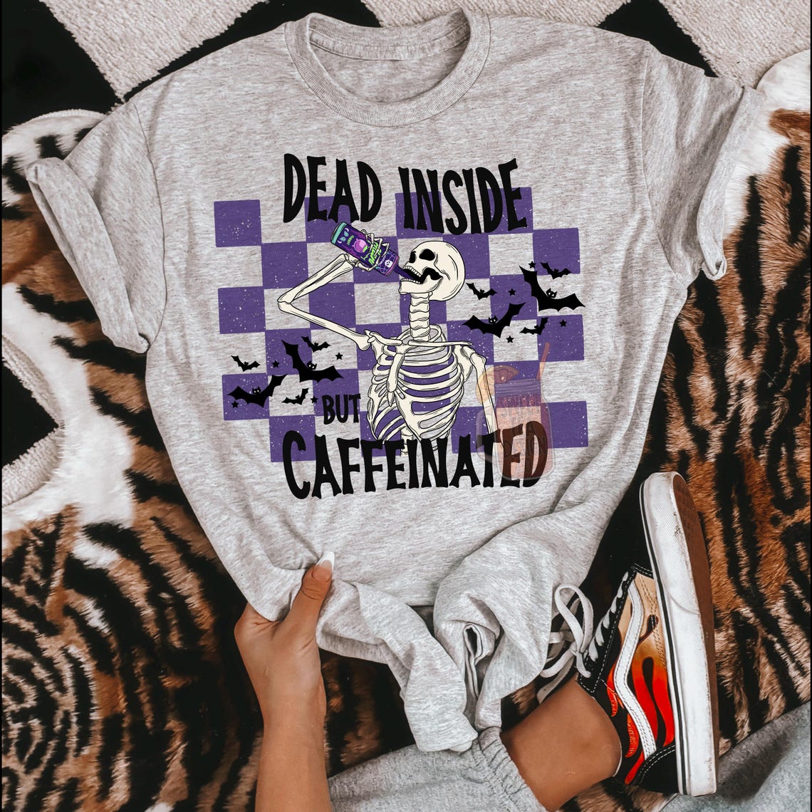 Dead Inside but Caffeinated- PNG - Skeleton, Energy Drink, Caffeine ...