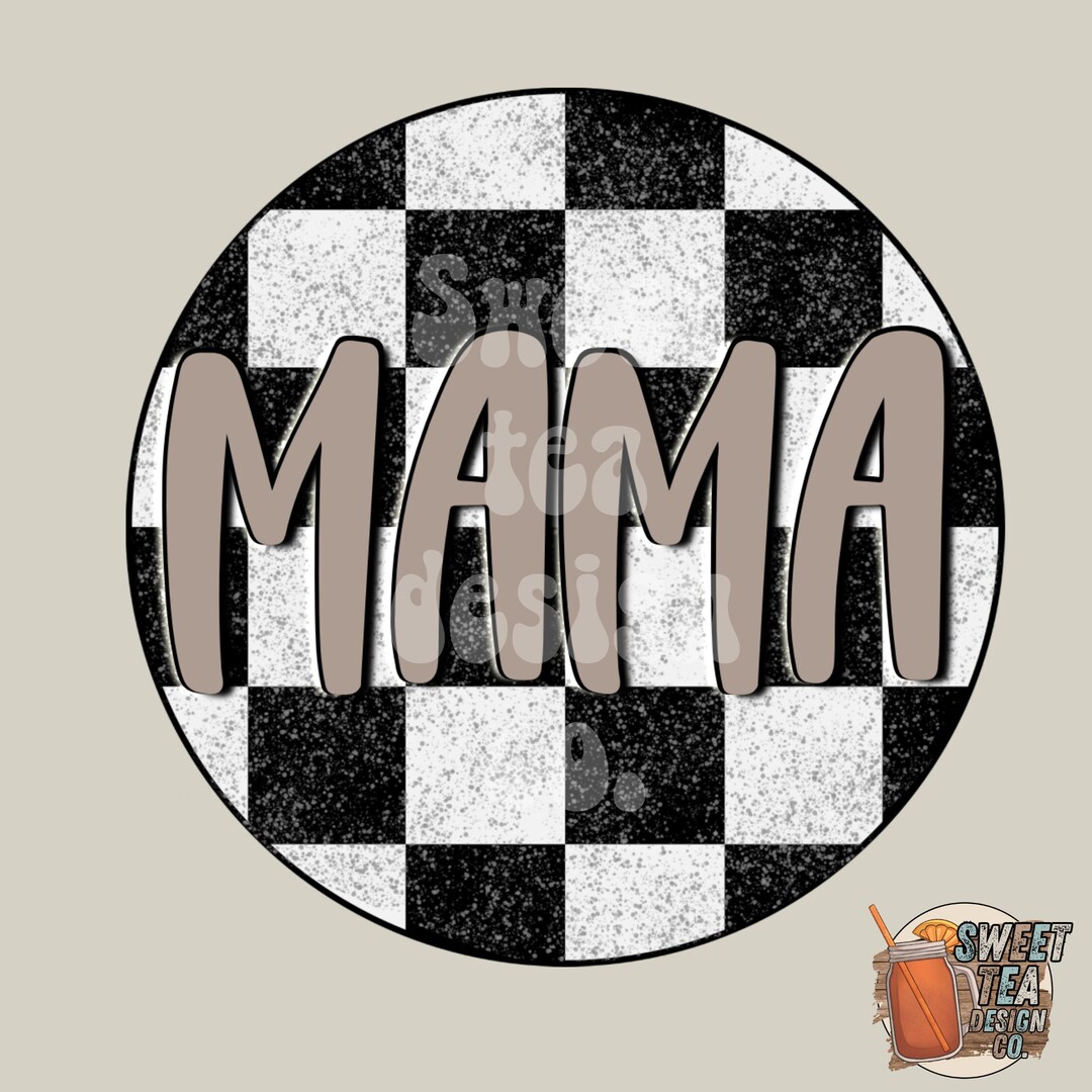 Mama Checkered Circle - PNG - DIGITAL DOWNLOAD - Etsy
