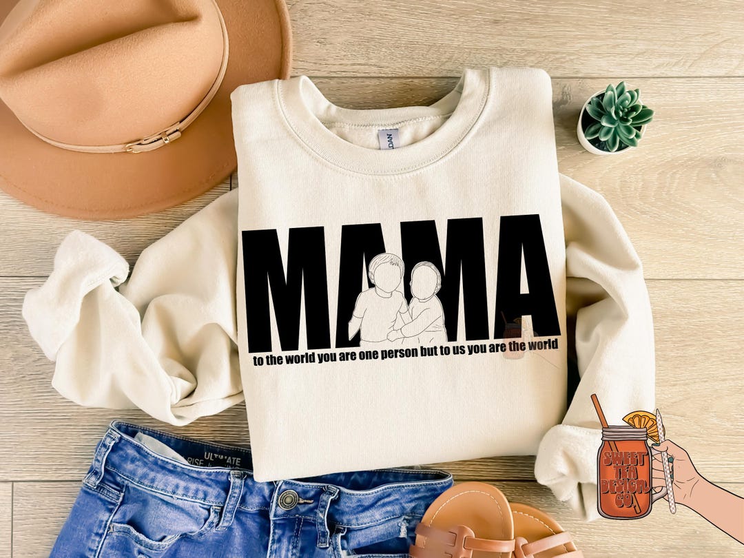 CUSTOM Mama Portrait PNG Digital Design Mother’s Day Design, Gift for ...