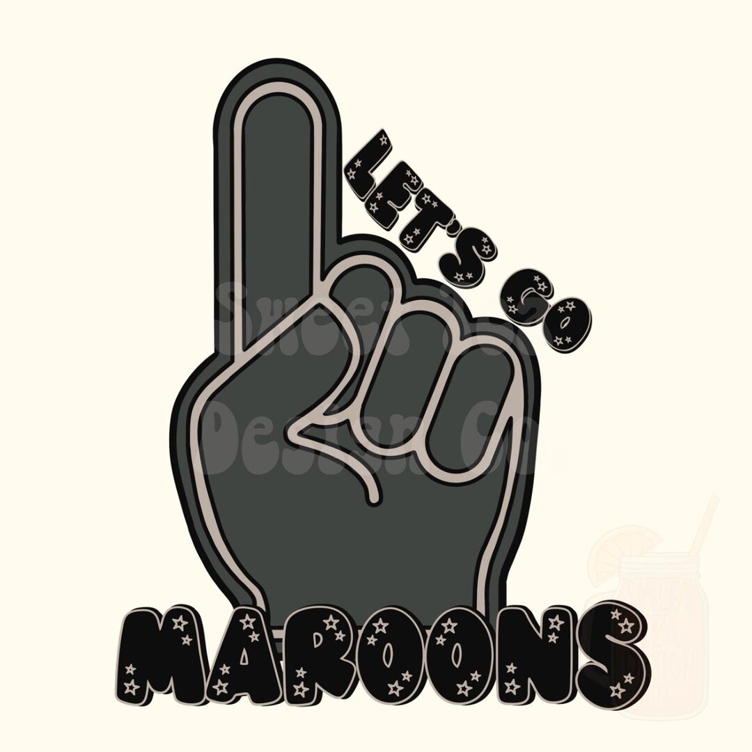 Lets Go Maroons Foam Finger PNG Trendy Sports Mascot Foam Finger ...
