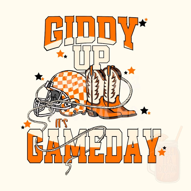 Giddy up It’s Game Day - PNG - Football Season Game Day Bow Orange and ...