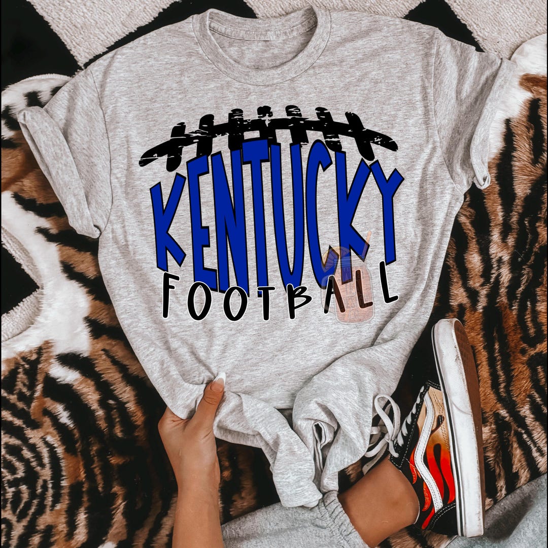 Kentucky Football Shaped Print - PNG - Grungy Football Season - Etsy