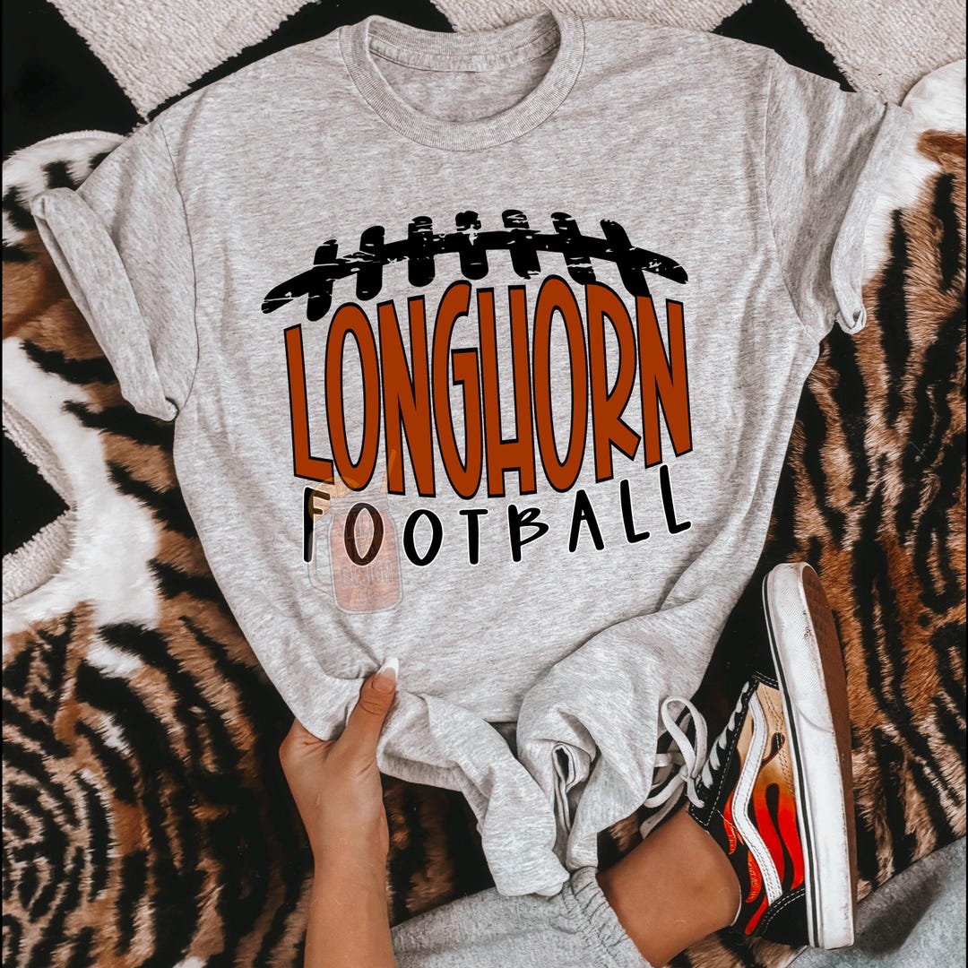 Longhorn Football Distressed Shape PNG Vintage Football Season Game Day ...
