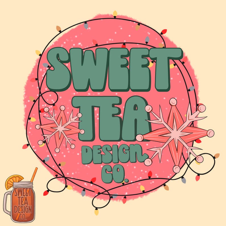 CUSTOM Premade Christmas Logo - Lights Style , Small Business Logo - Etsy