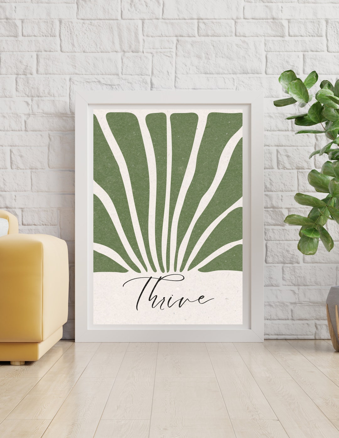 Thrive Printable Wall Art 11x14 PNG Printable Digital Download. Green ...