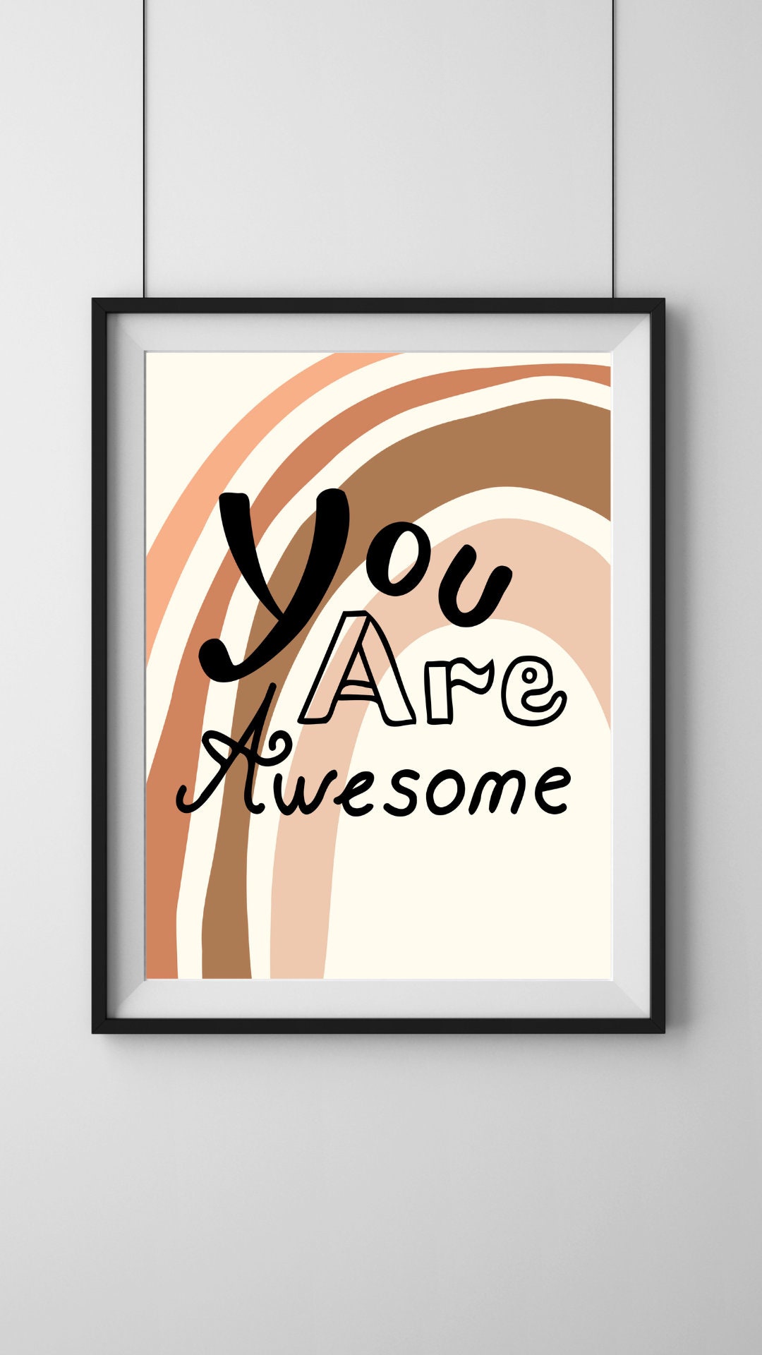 Positive Affirmation Set of Prints, Boho, Kind is the New Cool, You Are ...