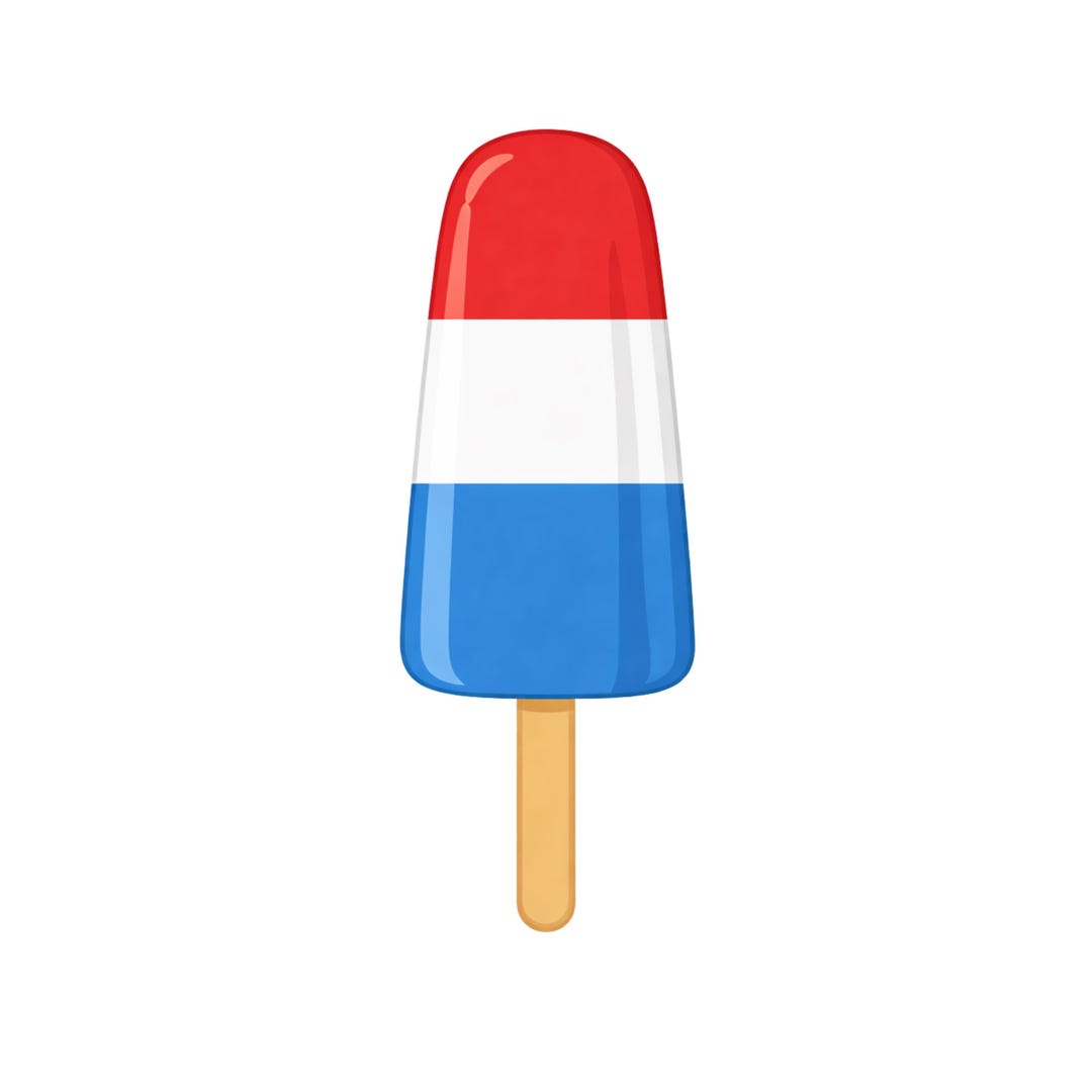Patriotic Popsicle PNG: Red White Blue Clipart (digital Download) - Etsy