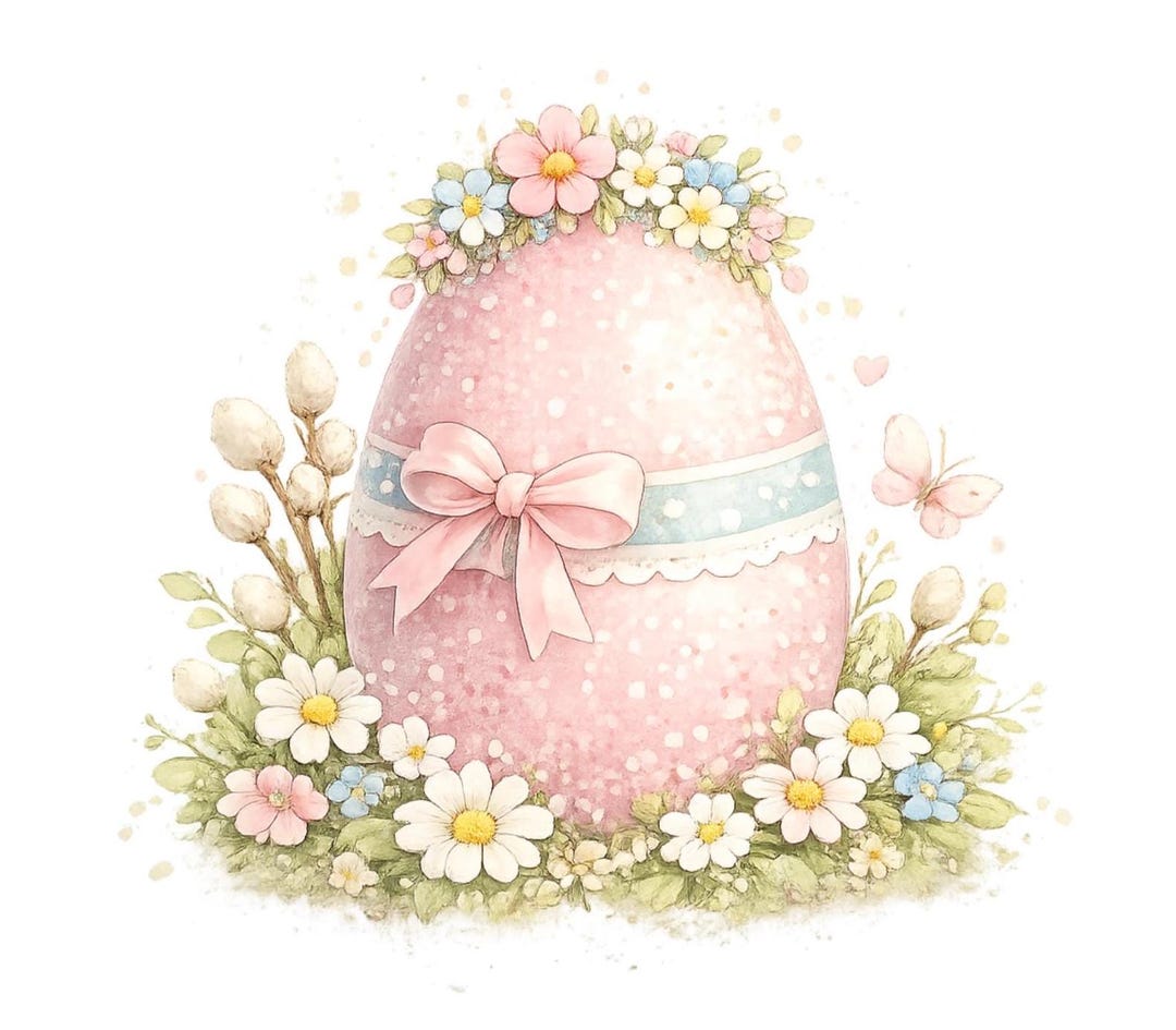 Watercolor Easter Egg PNG - Etsy