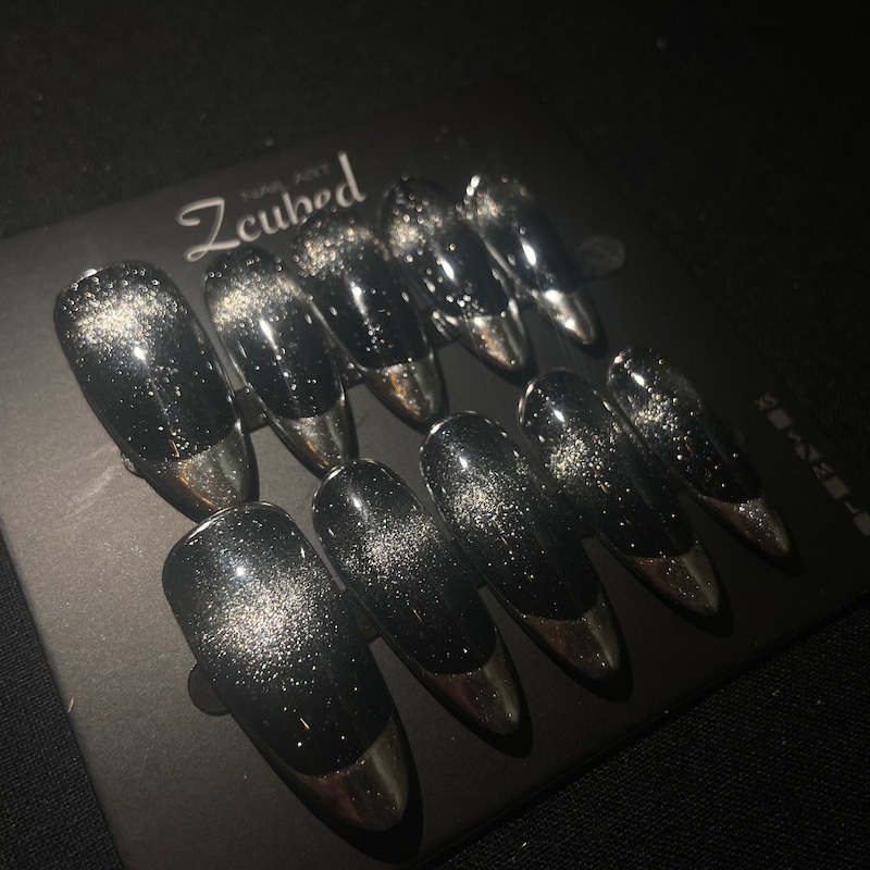 Silver Fake Nails - Etsy