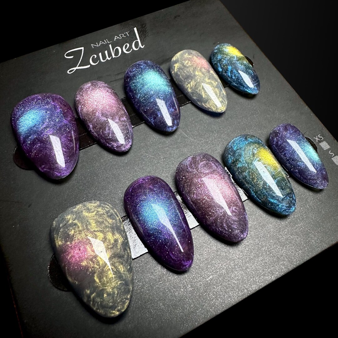 Nebula Universe Thread Chasing Light Cat Eye Multi-chrome Minimal ...