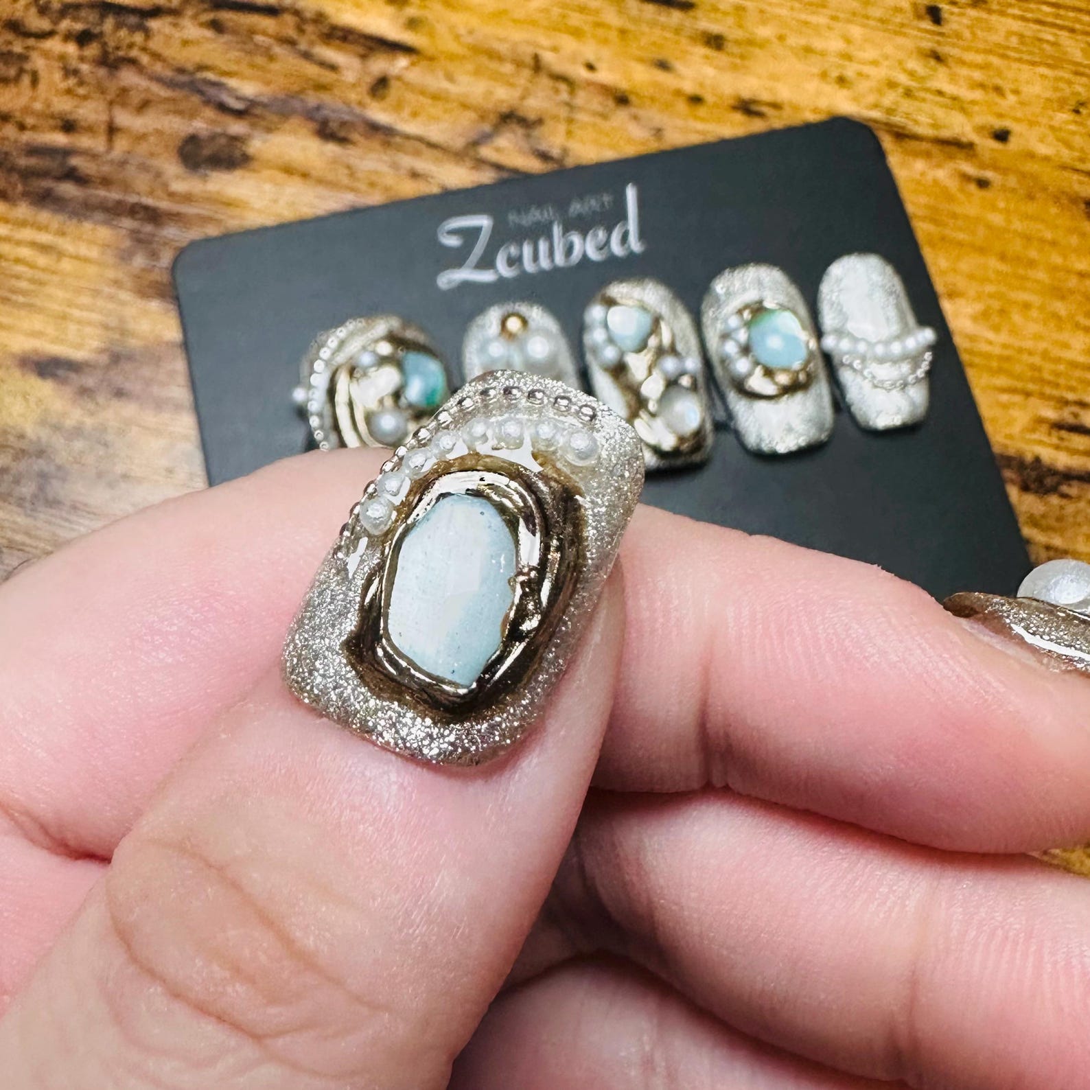 Baroque Style/real Pearl-mica-opal/3d Acrylic Gold Metallic/champagne ...