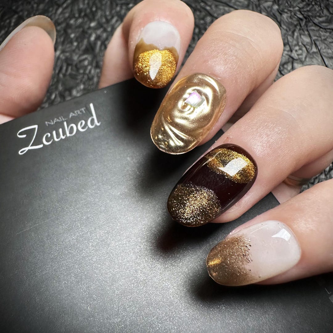 Artistic 3D Relievo Bronze-copper Smudged/gold Chasing Light Cat Eye ...