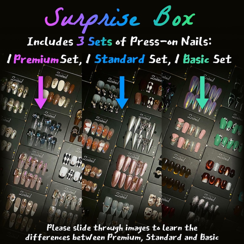 Nail Mystery Box Glue On - Etsy