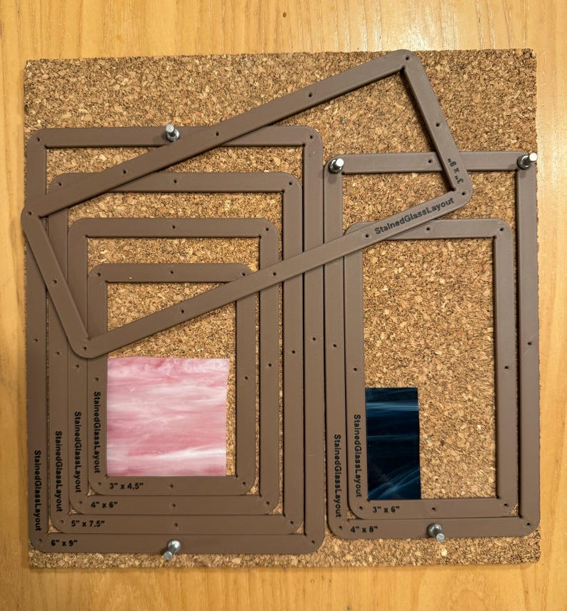Rectangle Stained Glass Layout Frames - Etsy