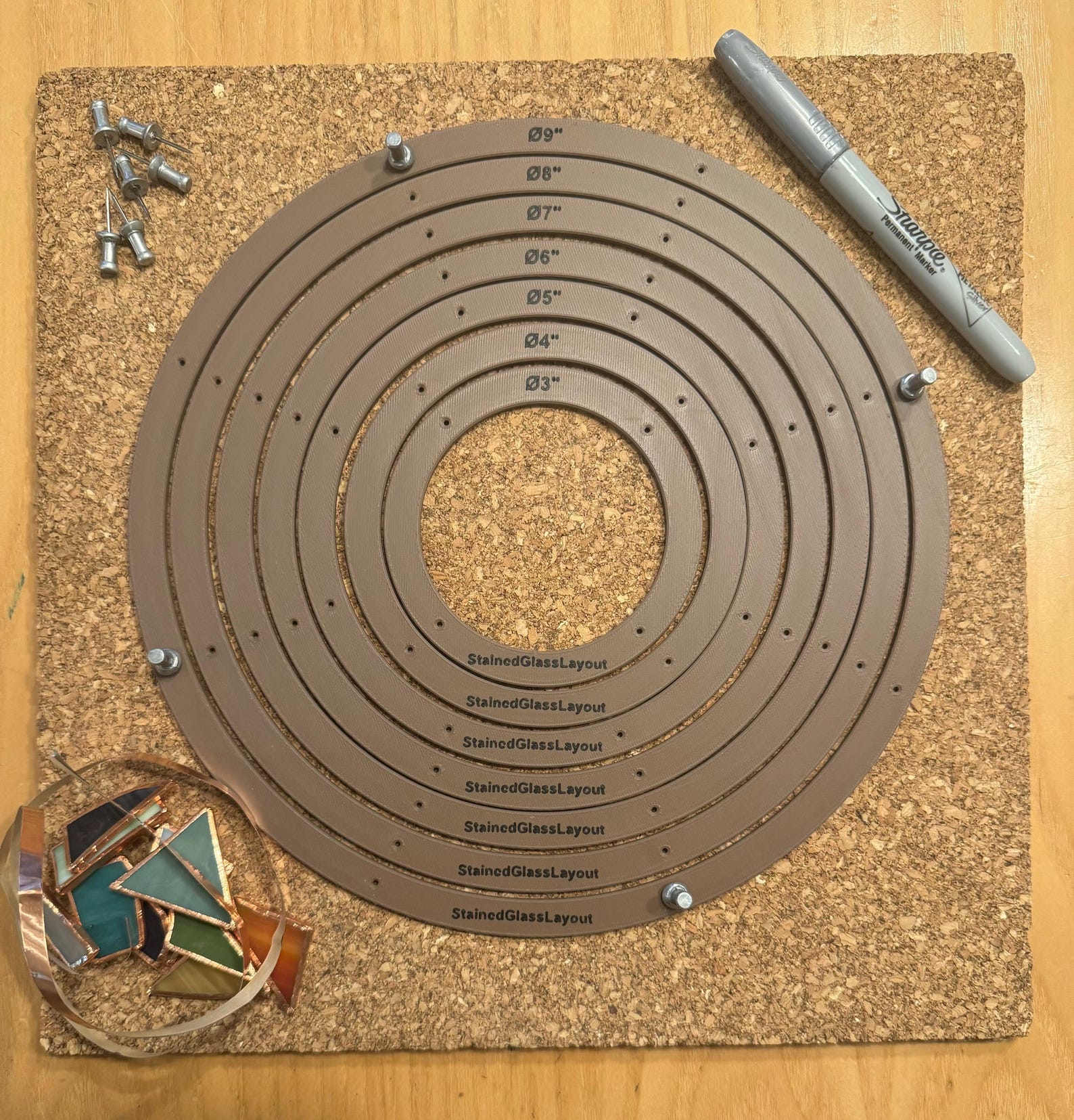 Circle Stained Glass Layout Frames - Etsy