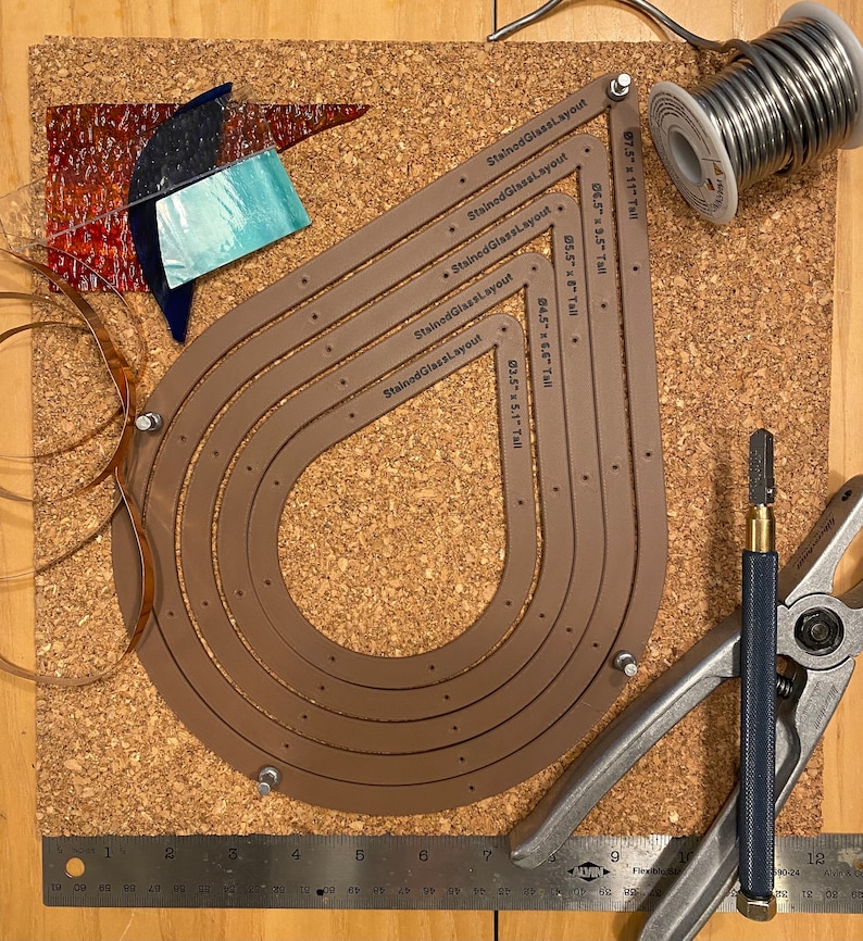 Teardrop Stained Glass Layout Frames - Etsy