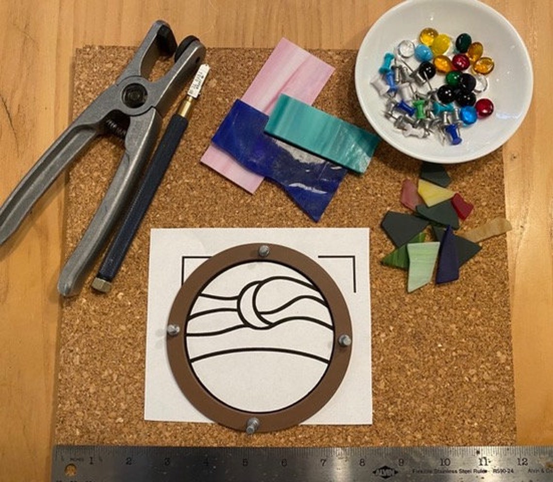 Circle Stained Glass Layout Frames - Etsy