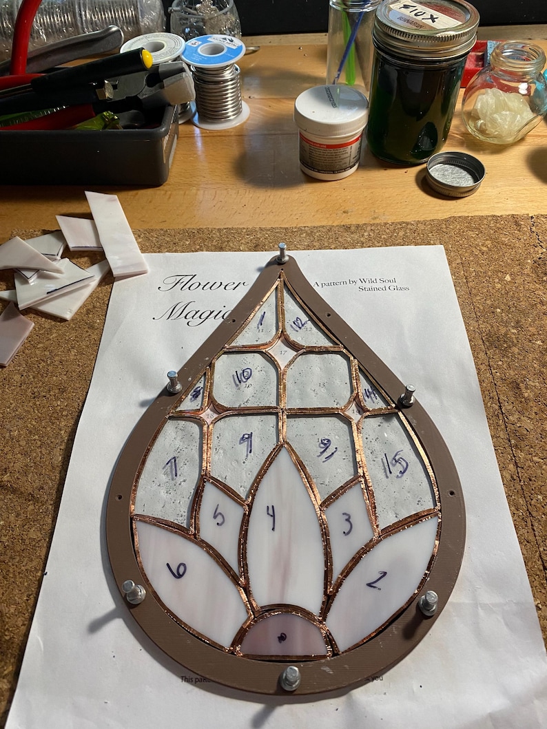 Teardrop Stained Glass Layout Frames - Etsy