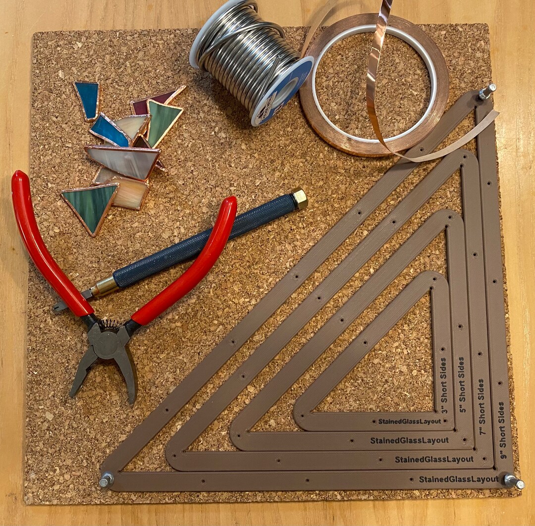 Straight Window Corner Stained Glass Layout Frames - Etsy