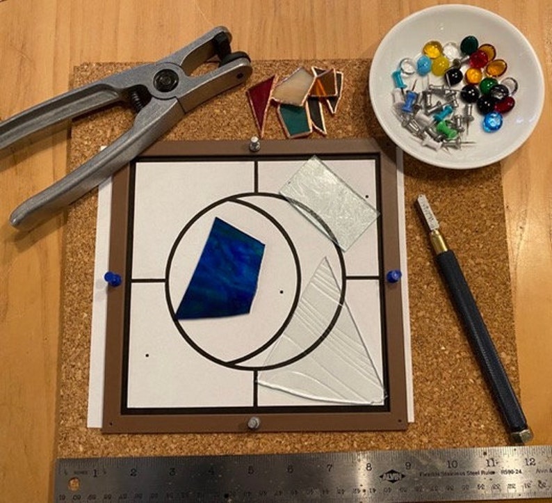 Square Stained Glass Layout Frames - Etsy