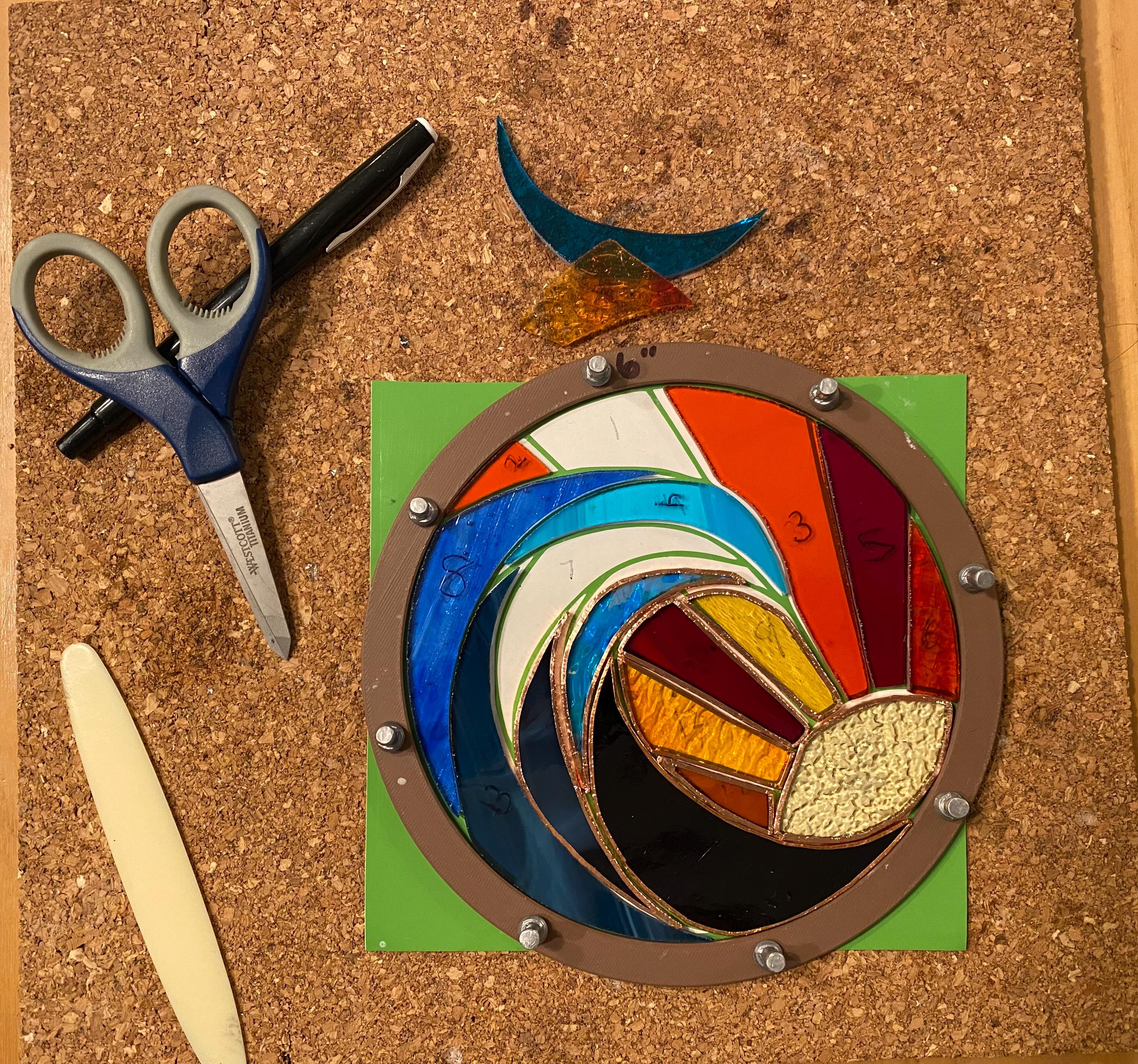 Circle Stained Glass Layout Frames - Etsy