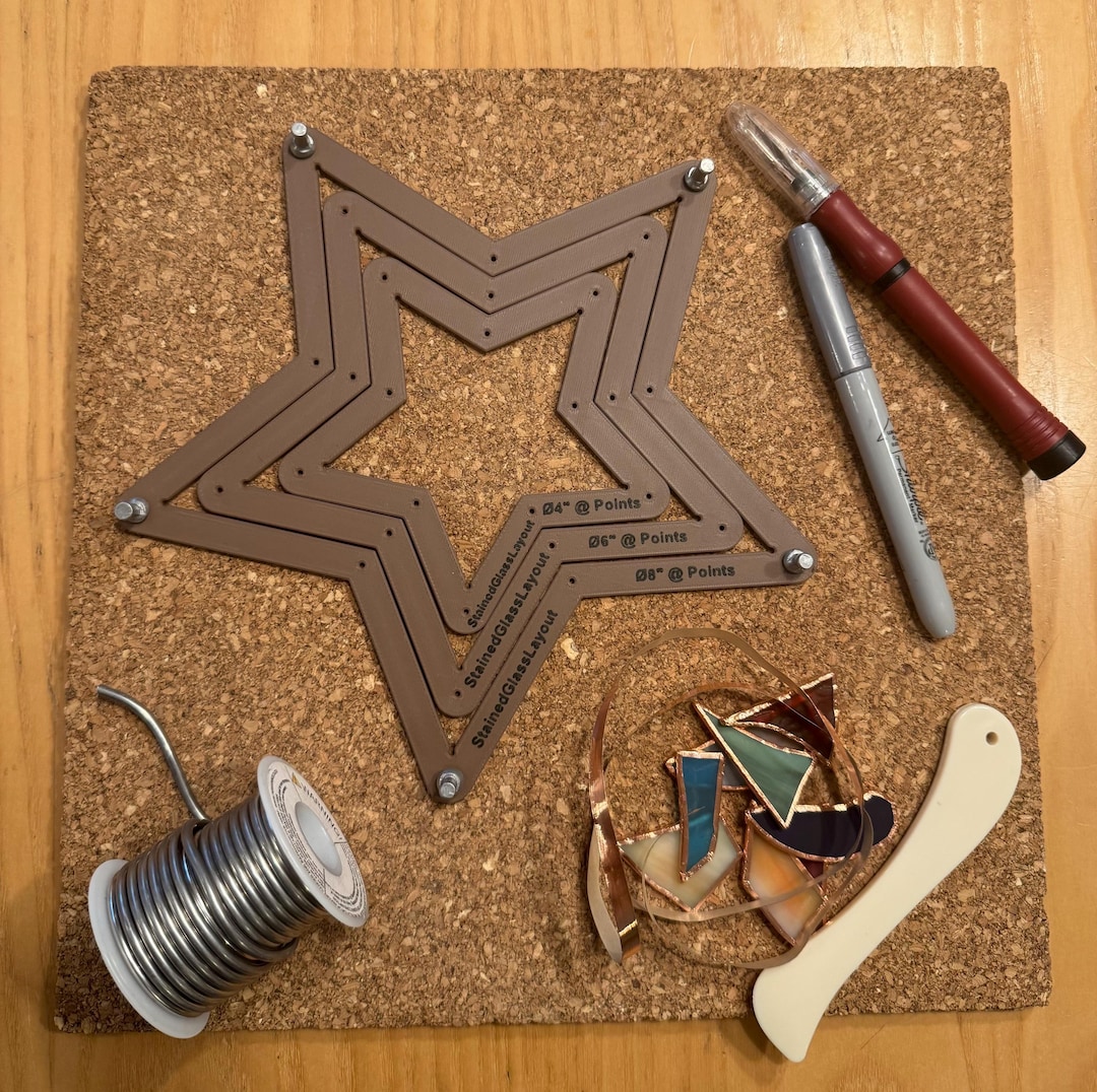 Star Stained Glass Layout Frames - Etsy